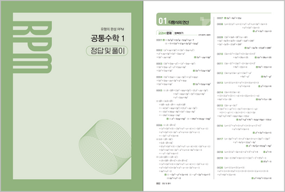 개념원리 RPM 공통수학 1 답지 (2025) | 답지닷컴
